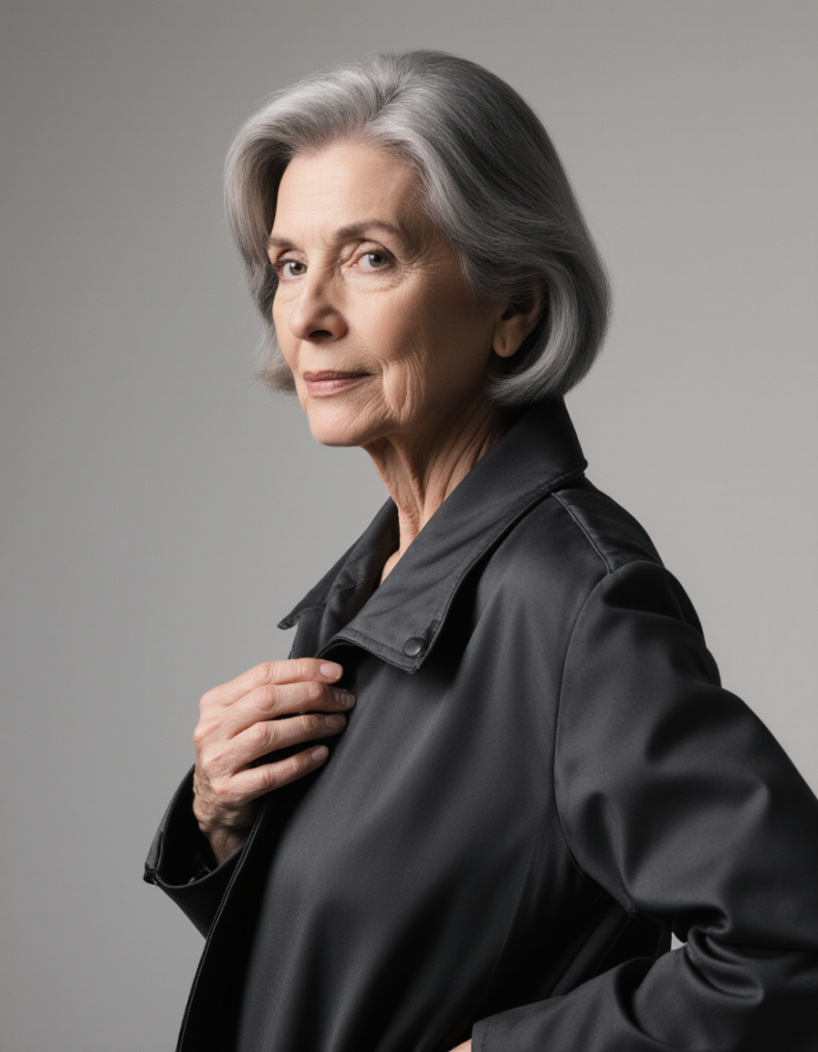 Gray Hair Female AI Fashion Photoshoot | Rawshot AI